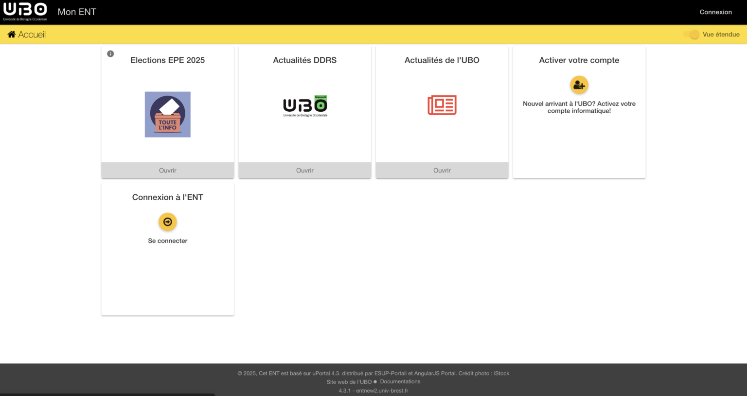 ENT UBO : la plateforme de l'Université de Bretagne occidentale - Audit ...
